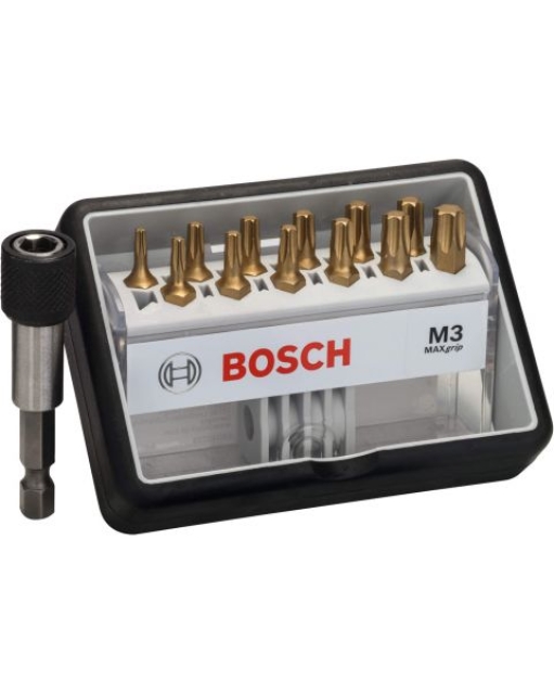 Bosch 12+1-delni set Robust Line bitova odvrtača M Max Grip 25 mm, 12+1-delni - 2607002579