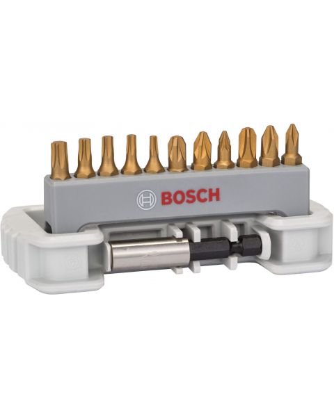 Bosch 11-delni set bitova odvrtača sa držačem bitova PH1; PH2; PH3; PZ1; PZ2; PZ3; T10; T15; T20; T25; T30; 25 mm - 2608522132