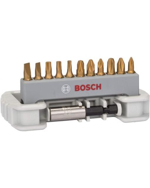 Bosch 11-delni set bitova odvrtača sa držačem bitova PH1; PH2; PH3; PZ1; PZ2; PZ3; T15; T20; T25; S0,6x4,5; S0,8x5,5; 25 mm - 2608522133