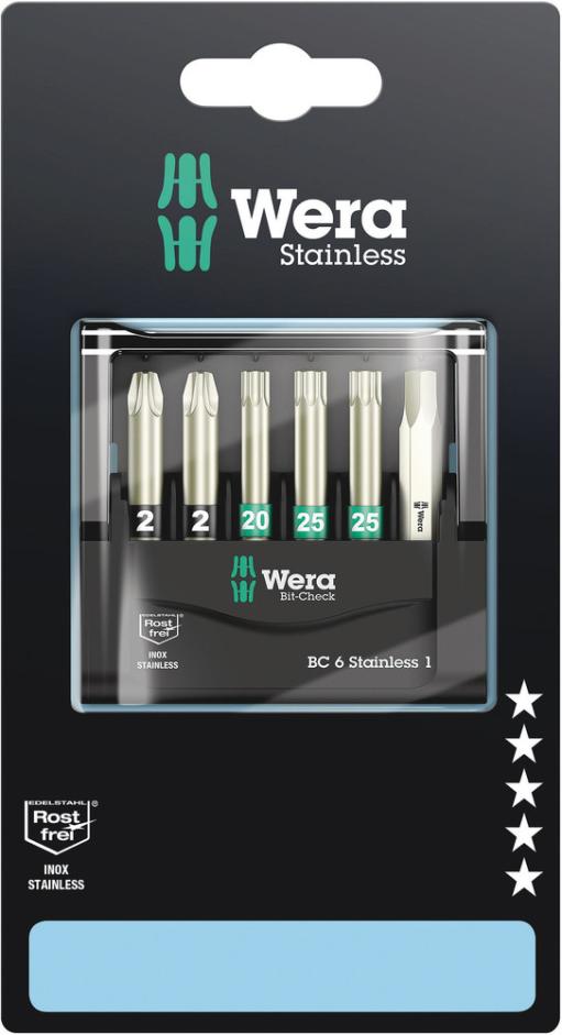 Wera Bit-Check set bitova 6 nerđajući 6 komada, 05073634001