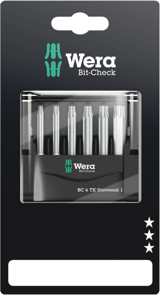 Wera Bit-Check set bitova 6 TX Universal 6 komada, 05073637001