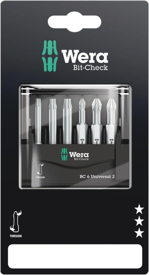 Wera Bit-Check set bitova 6 Universal 2 SB, 6 komada, 05073638001