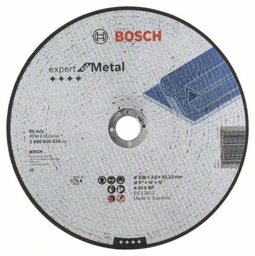 Rezna ploča ravna Expert for Metal Bosch 2608600324, A 30 S BF, 230 mm, 3,0 mm