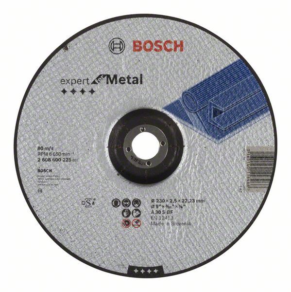 Rezna ploča ispupčena Expert for Metal Bosch 2608600225, A 30 S BF, 230 mm, 2,5 mm