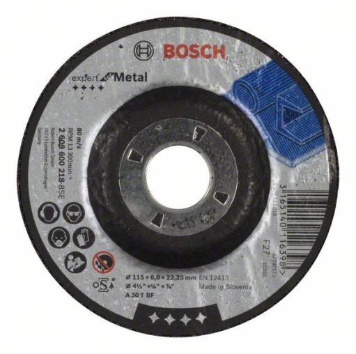 Brusna ploča ispupčena Expert for Metal Bosch 2608600218, A 30 T BF, 115 mm, 6,0 mm