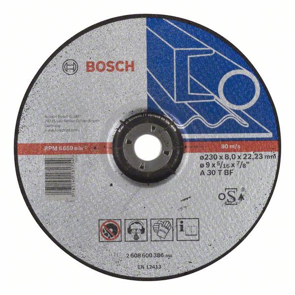 Brusna ploča ispupčena Expert for Metal Bosch 2608600386, A 30 T BF, 230 mm, 8,0 mm