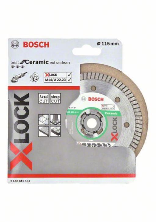 X-LOCK Best for Ceramic Extraclean Turbo dijamantska rezna ploča 115x22,23x1,4x7 Bosch 2608615131, 115 x 22,23 x 1,4 x 7 mm