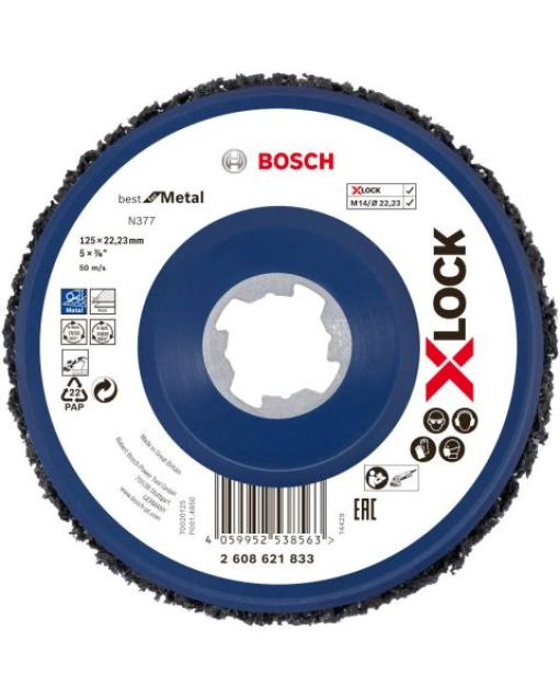 Bosch X-LOCK disk za čišćenje N377 125mm, Best for Metal - 2608621833