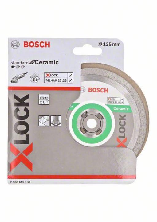 X-LOCK Standard for Ceramic dijamantska rezna ploča 125x22,23x1,6x7 Bosch 2608615138, 125 x 22,23 x 1,6 x 7 mm