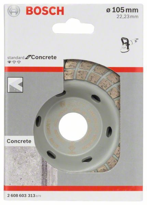 Dijamantska lončasta ploča Standard for Concrete Turbo Bosch 2608603313, 105 x 22,23 x 3 mm