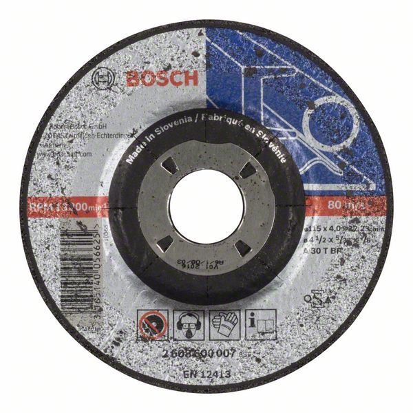 Brusna ploča ispupčena Expert for Metal Bosch 2608600007, A 30 T BF, 115 mm, 4,0 mm