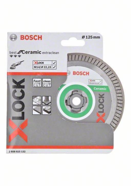 X-LOCK Best for Ceramic Extraclean Turbo dijamantska rezna ploča 125x22,23x1,4x7 Bosch 2608615132, 125 x 22,23 x 1,4 x 7 mm