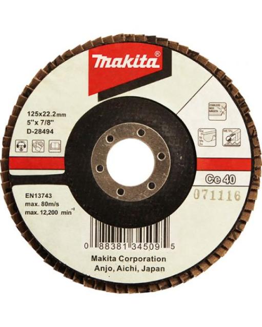 Makita Flap Disc Fiberglass backing/Flat D-28494