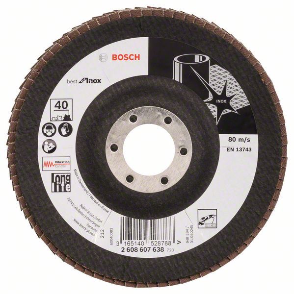 Lamelni brusni disk X581, Best for Inox Bosch 2608607638, 125 mm, 22,23 mm, 40