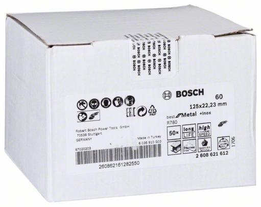 Brusni fiber disk R780, Best for Metal + Inox Bosch 2608621612, 125 x 22,23 mm, G60
