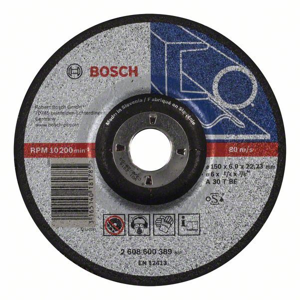 Brusna ploča ispupčena Expert for Metal Bosch 2608600389, A 30 T BF, 150 mm, 6,0 mm