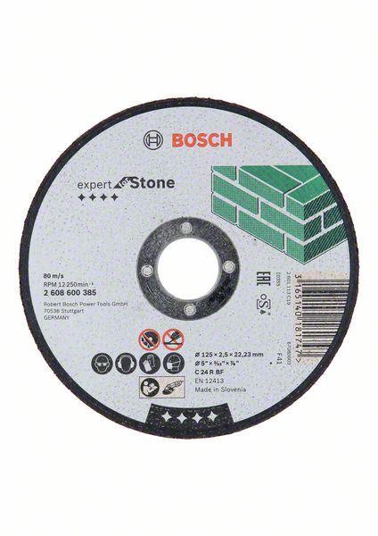 Rezna ploča ravna Expert for Stone Bosch 2608600385, C 24 R BF, 125 mm, 2,5 mm