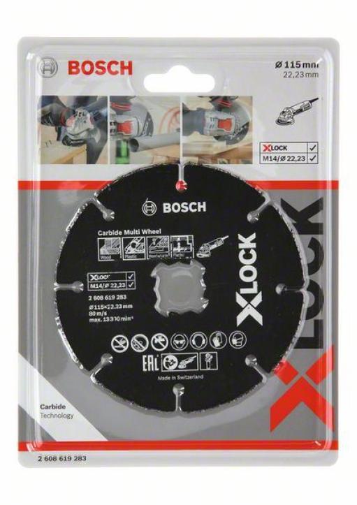 X-LOCK Carbide Multi Wheel 115 mm Bosch 2608619283, 115mm; 1 mm; 22,23 mm