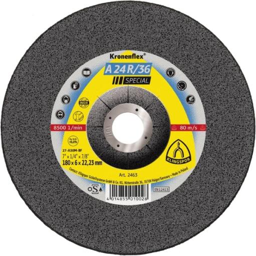 Klingspor A 24 R/36 Special Kronenflex® brusna ploča, 2463, 180 mm