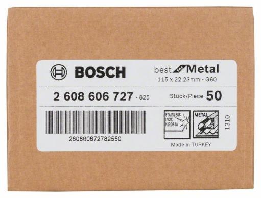Brusni fiber disk R574, Best for Metal Bosch 2608606727, Prečnik 115 mm; granulacija 60