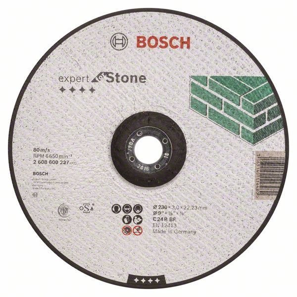 Rezna ploča ispupčena Expert for Stone Bosch 2608600227, C 24 R BF, 230 mm, 3,0 mm