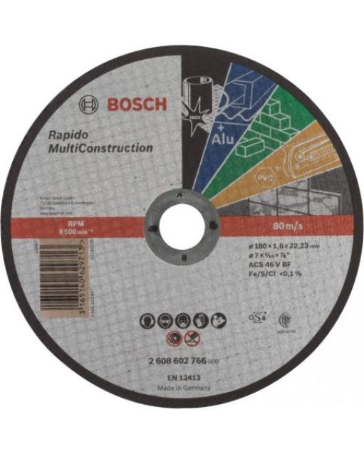 Bosch rezna ploča ravna Rapido Multi Construction ACS 46 V BF, 180 mm, 1,6 mm - 2608602766