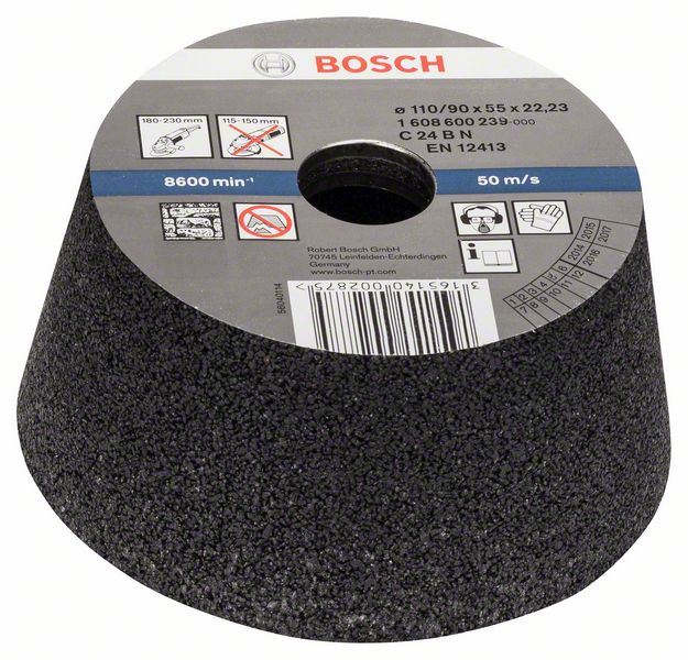Brusni lonac, konusni-kamen/beton Bosch 1608600239, 90 mm, 110 mm, 55 mm, 24