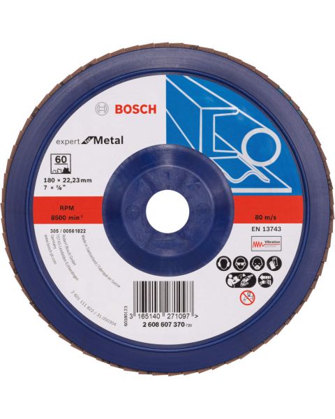 Bosch lamelni brusni disk X551, Expert for Metal Prečnik 180 mm; granulacija 60, ravni - 2608607370
