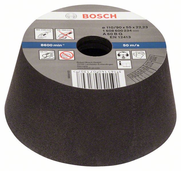 Brusni lonac, konusni-metal/liveni metal Bosch 1608600234, 90 mm, 110 mm, 55 mm, 60