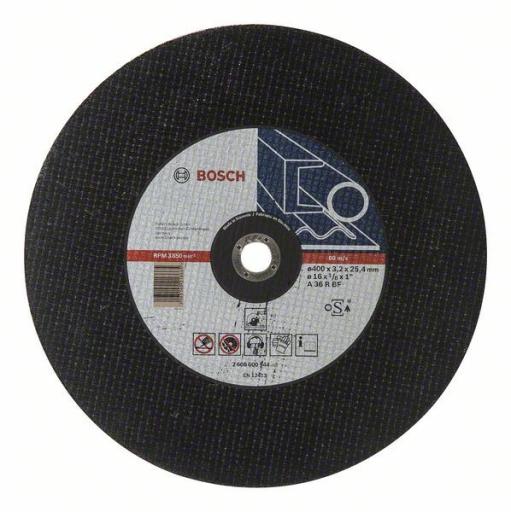 Rezna ploča ravna Expert for Metal Bosch 2608600544, A 36 R BF, 400 mm, 25,40 mm, 3,2 mm