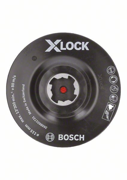 X-LOCK potporni tanjir 115 mm, čičak traka Bosch 2608601721, 115 mm, 13.300 min-1