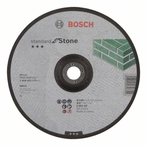 Rezna ploča ispupčena Standard for Stone Bosch 2608603176, C 30 S BF, 230 mm, 22,23 mm, 3,0 mm