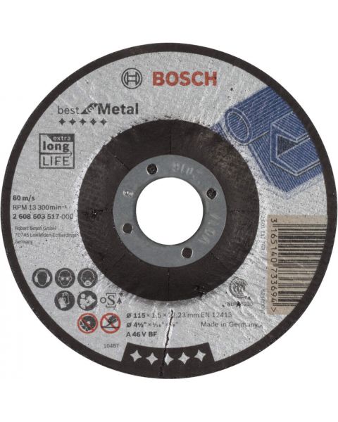 Bosch rezna ploča ispupčena Best for Metal A 46 V BF, 115 mm, 1,5 mm - 2608603517