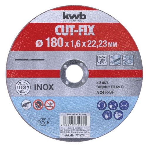 KWB 49711928 Rezna ploča za Inox 180x1.4 | Cut-Fix, ekstra tanka