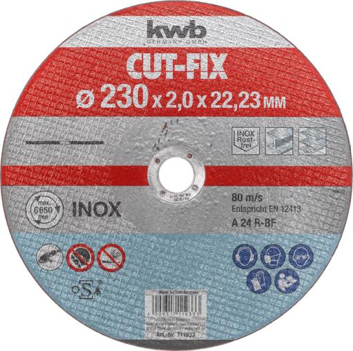 KWB 49711933 Rezna ploča za Inox 230x1.8 | Cut-Fix, ekstra tanka