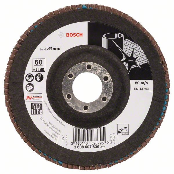 Lamelni brusni disk X581, Best for Inox Bosch 2608607639, 125 mm, 22,23 mm, 60