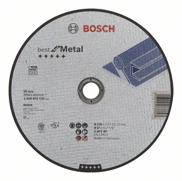 Rezna ploča ravna Best for Metal Bosch 2608603530, A 30 V BF, 230 mm, 2,5 mm