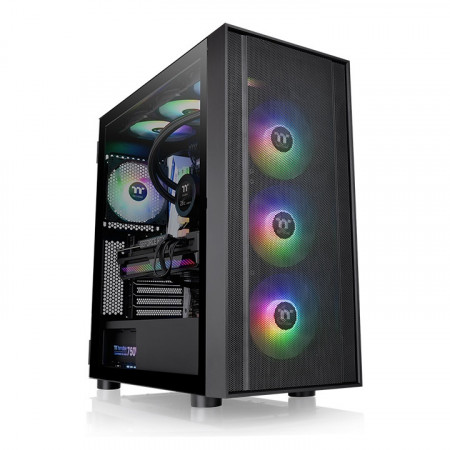 Kućište THERMALTAKE H570 TG ARGB, staklena strana, bez napajanja, 3 x ARGB fan