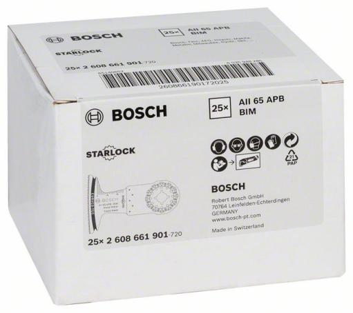 BIM list testere za uranjanje AII 65 APB Wood and Metal Bosch 2608661901, 40 x 65 mm