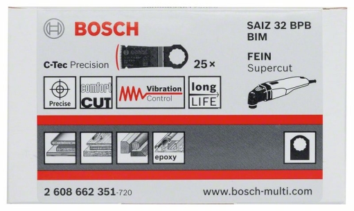 BIM list testere za uranjanje SAIZ 32 BPB Hard Wood Bosch 2608662351, 32 x 40 mm