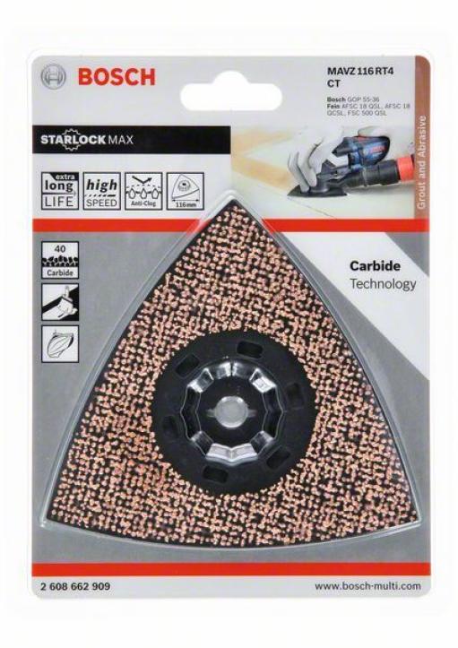 MAVZ 116 RT4 Carbide RIFF brusna ploča Bosch 2608662909, 116mm