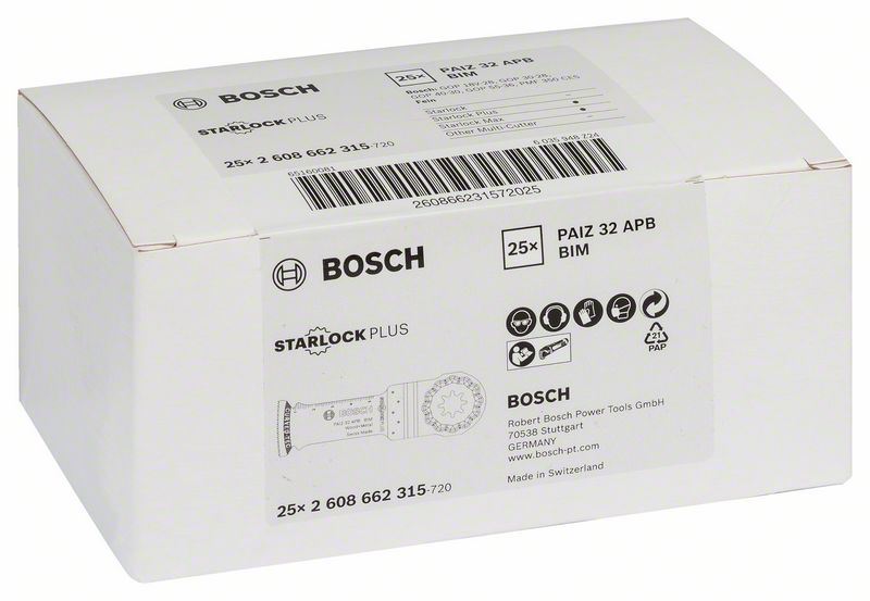 BIM list testere za uranjanje PAIZ 32 APB Wood and Metal Bosch 2608662315, 60 x 32 mm