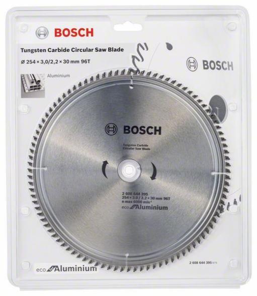 List kružne testere za aluminijum Ø254x3,0x30/96z Eco for Aluminium Bosch 2608644395, Ø254x3,0x30/96z