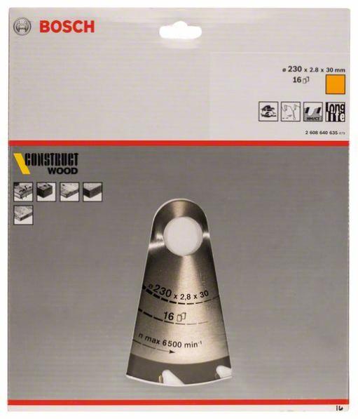 List kružne testere Construct Wood Bosch 2608640635, 230 x 30 x 2,8 mm; 16