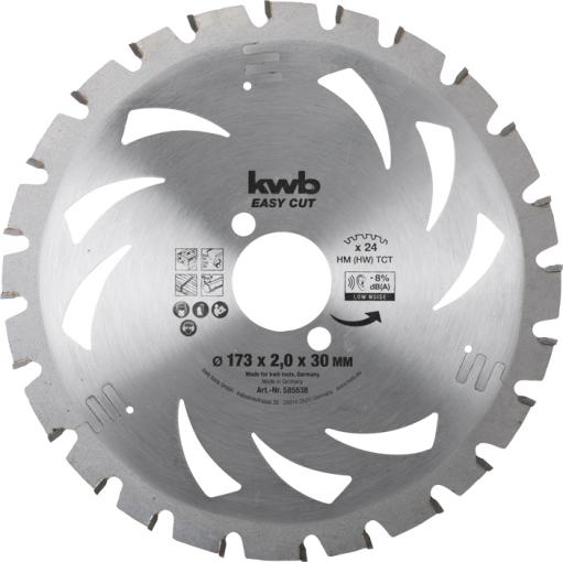 KWB 49585538 Easycut rezni disk za cirkular 173x30, 24Z, HM, za drvo/metal(nonFe)/plastiku, Energy Saving