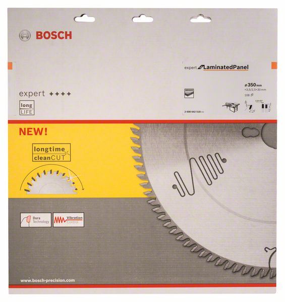 List kružne testere Expert for Laminated Panel Bosch 2608642518, 350 x 30 x 3,5 mm, 108