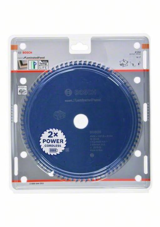 Expert for Laminated Panel list kružne testere za akumulatorske testere 254x2.6/1.8x30 T78 Bosch 2608644553, 254x2.6/1.8x30 T78