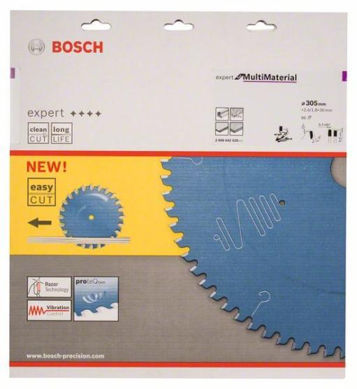 List kružne testere Expert for Multi Material Bosch 2608642529, 305 x 30 x 2,4 mm, 96