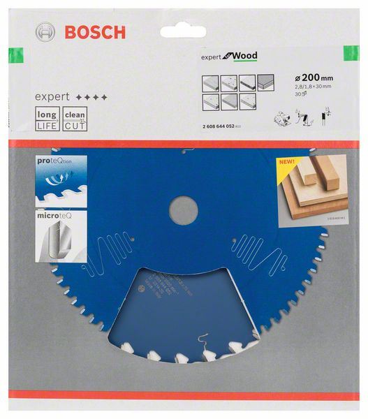 List kružne testere Expert za drvo 200 x 30 x 2,8 mm, 30 Bosch 2608644052