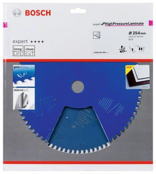 List kružne testere za laminat EX TR B 254x30-80 Bosch 2608644360, EX TR B 254x30-80